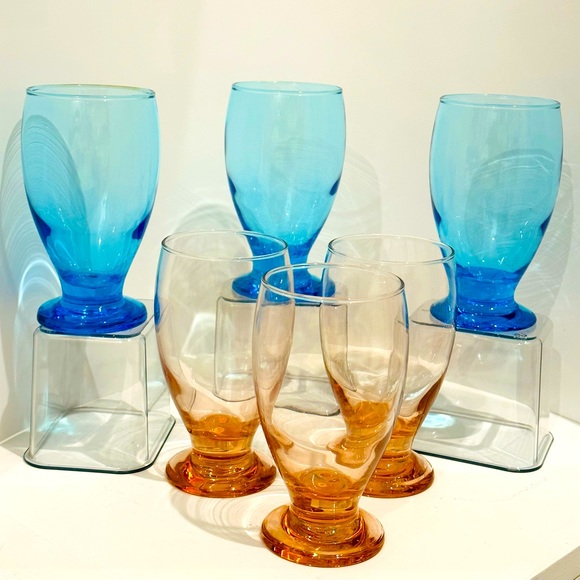 Cristar Lexington | Dining | 3 Libbey Footed Tumblers Wine Glass Water ...